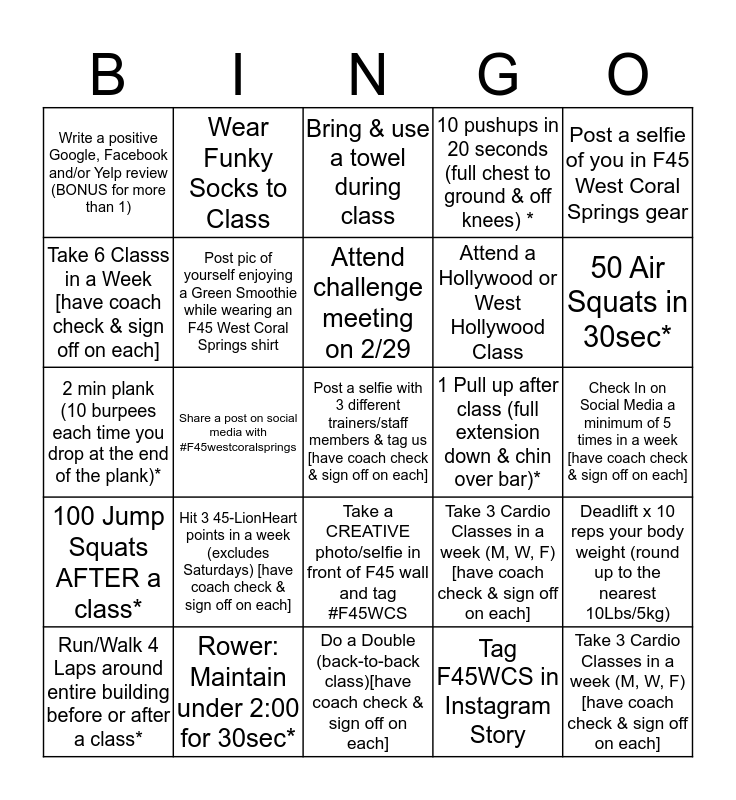 Craig's C25 BINGO Weeks 3&4 Bingo Card