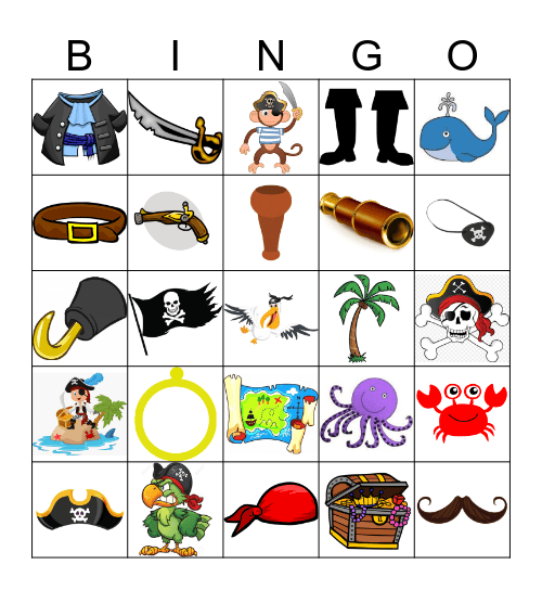 Pirates Bingo Card
