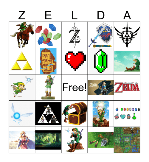Zelda Bingo Card