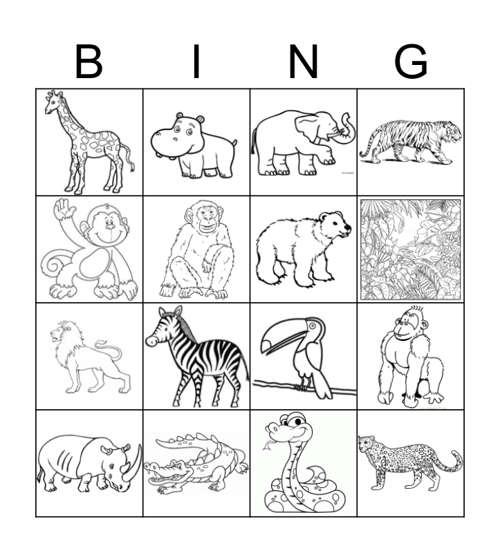 Play BINGO ANIMALES DE LA SELVA Online | BingoBaker