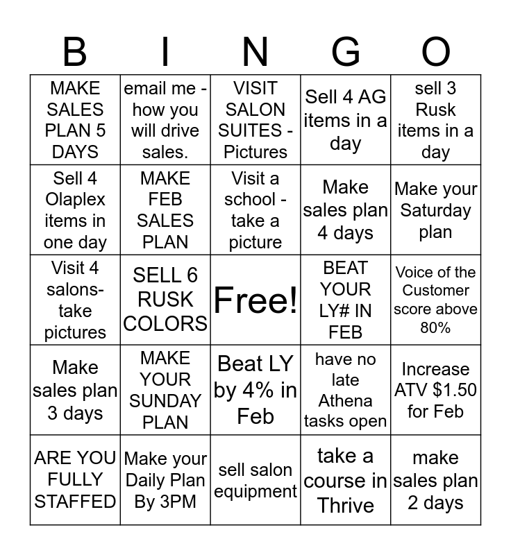 OUR HUSTLE Bingo Card