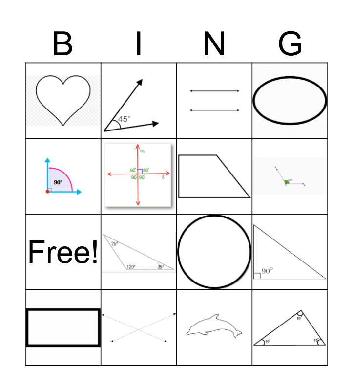 Geometry Bingo! Bingo Card