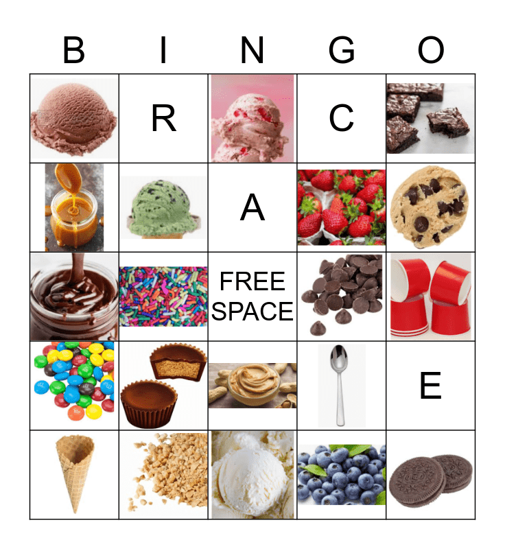 Ice Cream Bingo Card