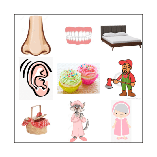 Little Red Riding Hood Bingo Card