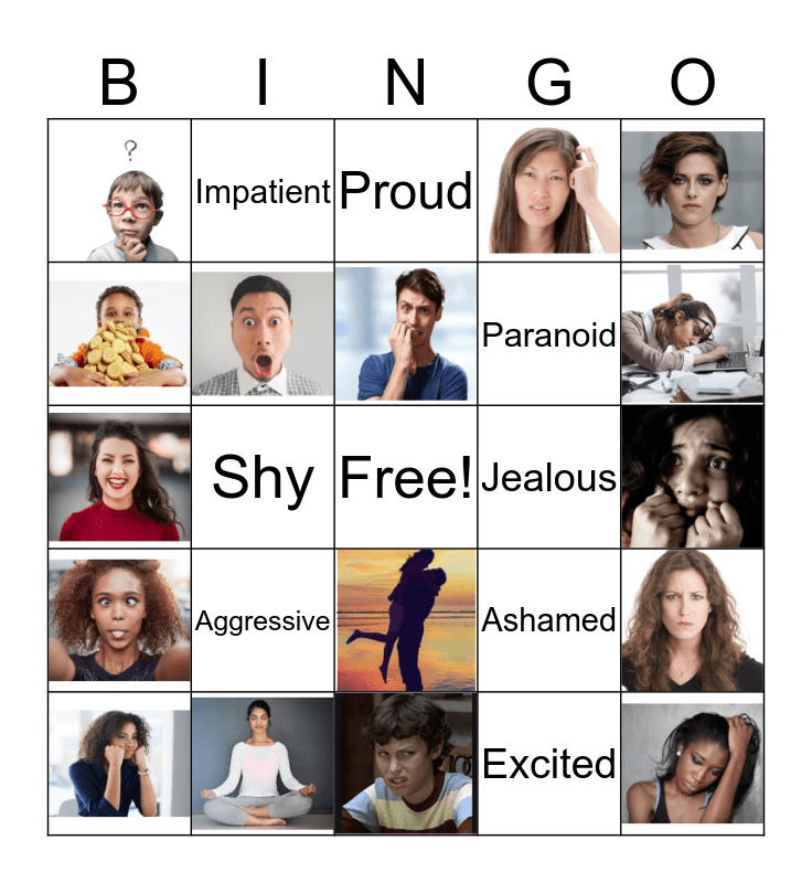 Non-verbal Communication Bingo Card
