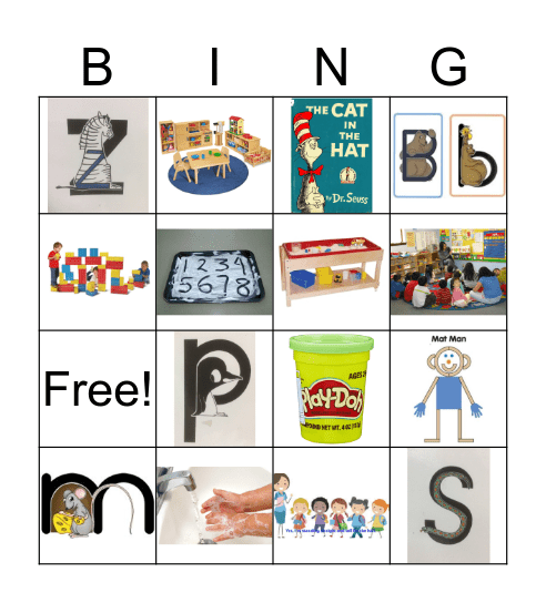 Preschool BINGO Card