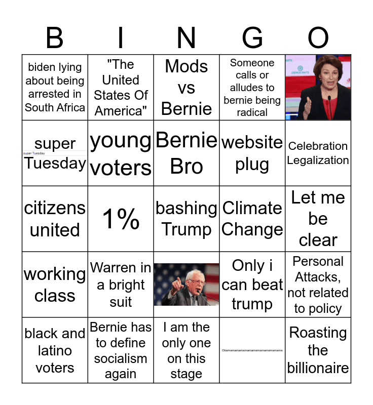 Super Tuesday Doomsday Bingo Card