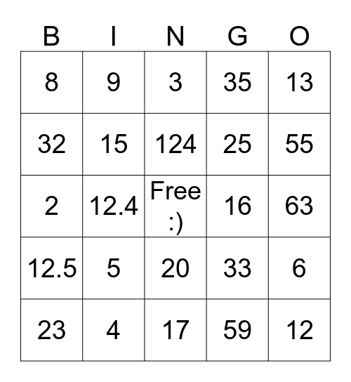 Congruent Triangle Bingo Card