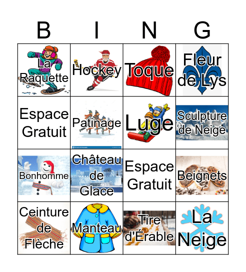 Carnaval Bingo Card