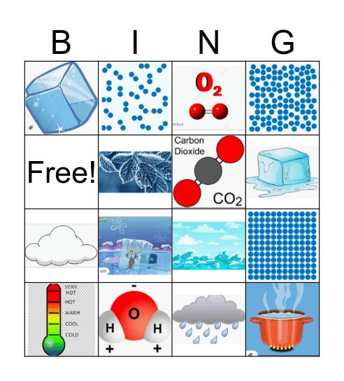 States of Matter Bingo Card