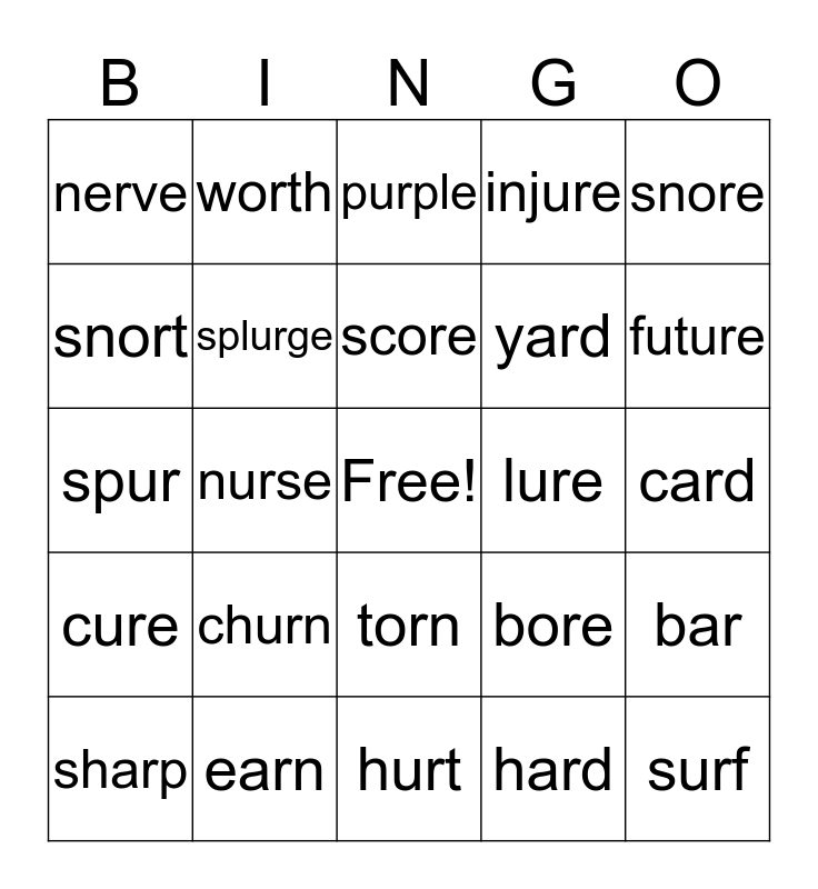 Shamrock Bingo Card
