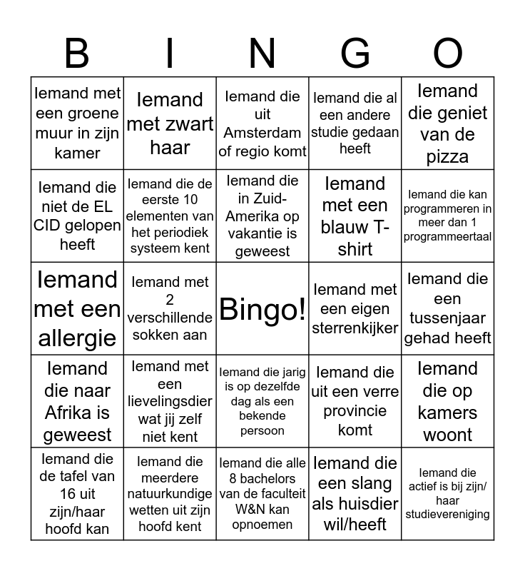Beta & Life Science Bingo Card