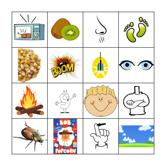 Bob Popcorn Bingo Card