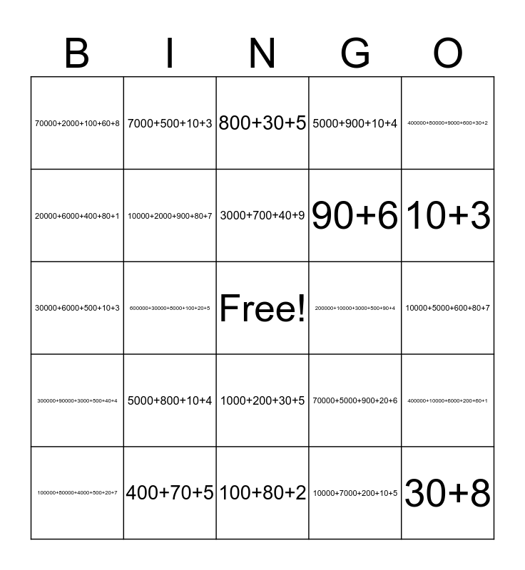 Play Expanded Form BINGO Online | BingoBaker