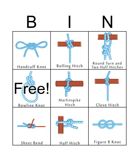Sailing Knots Bingo Card