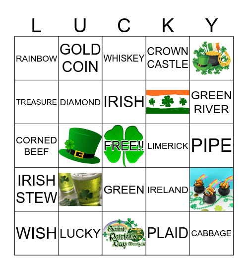 SHAMROCK BINGO Card