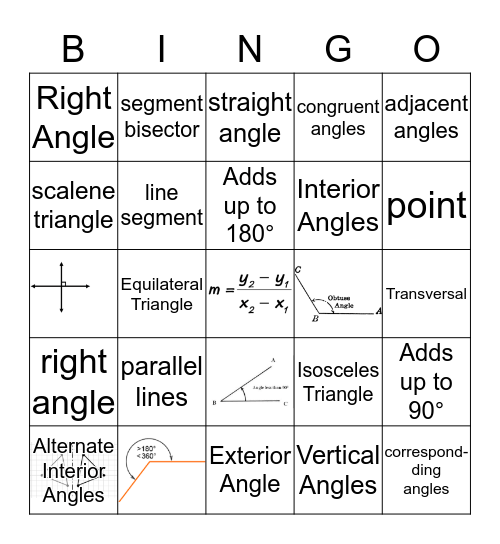 ANGLE BINGO Card