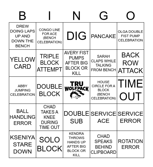 BRONZE BATTLE BINGO Card