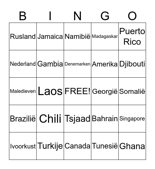 Landen Bingo Card