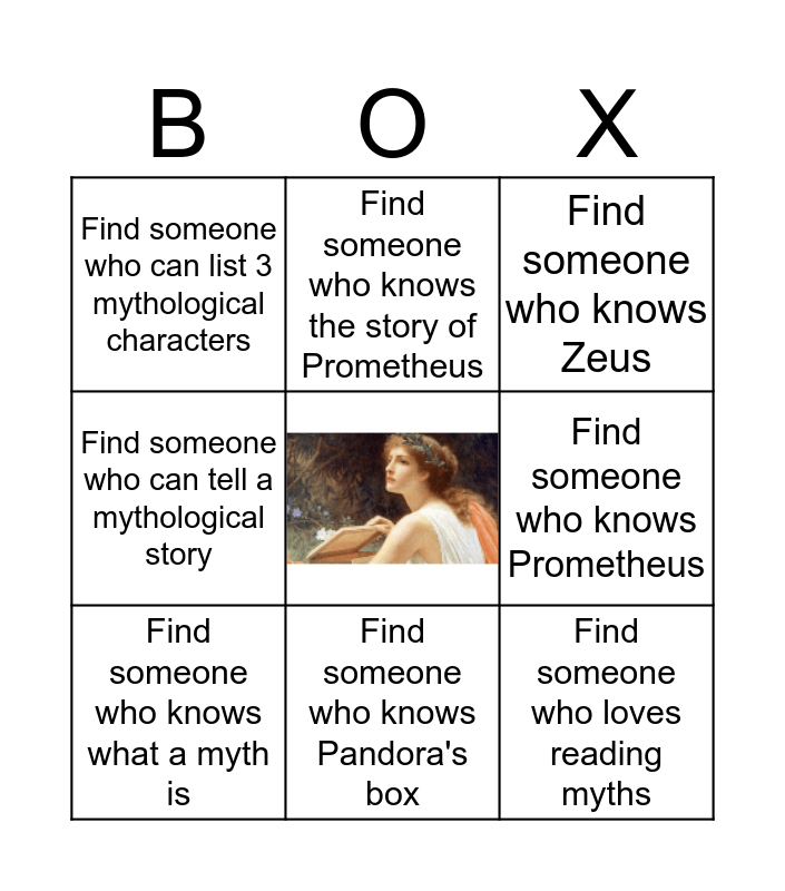 PANDORA'S Bingo Card