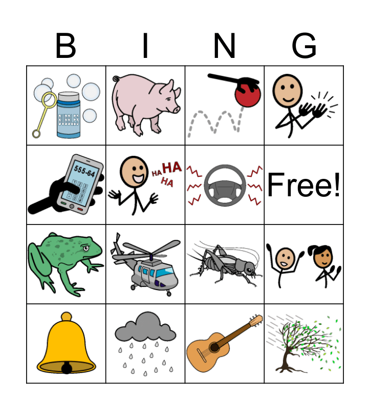 Sound Bingo Card