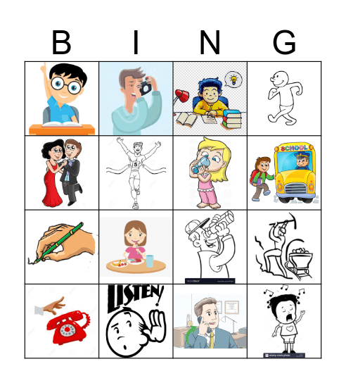 Los verbos en español Bingo Card