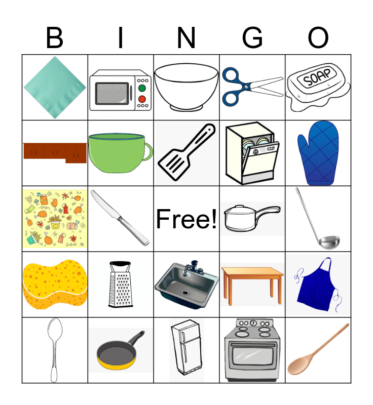 Kitchen BINGO Card