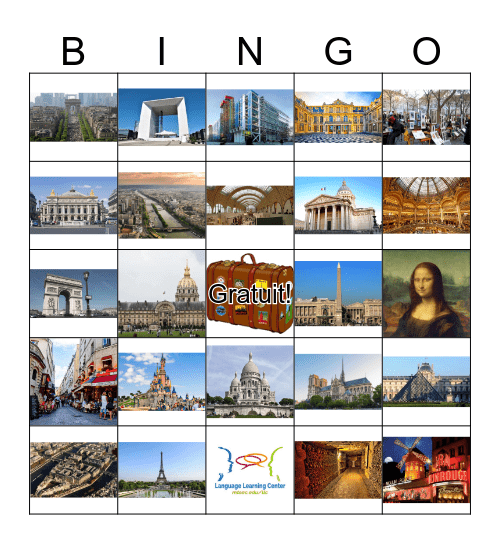 Paris Bingo Card