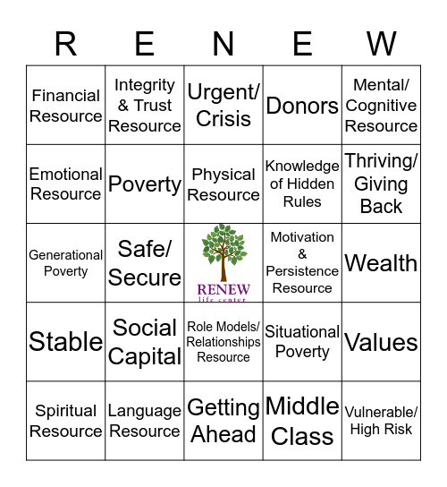 Getting Ahead BINGO! Bingo Card