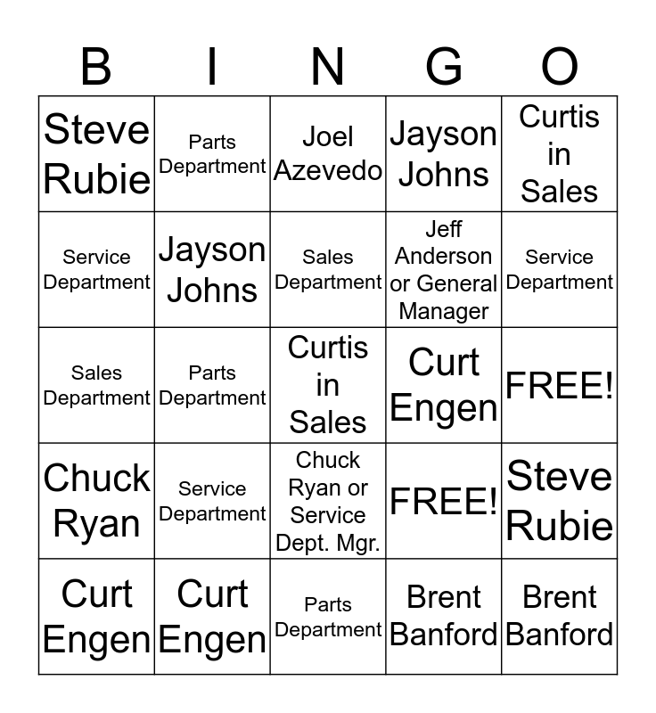 Office Telephone Bingo-July 2014 Bingo Card