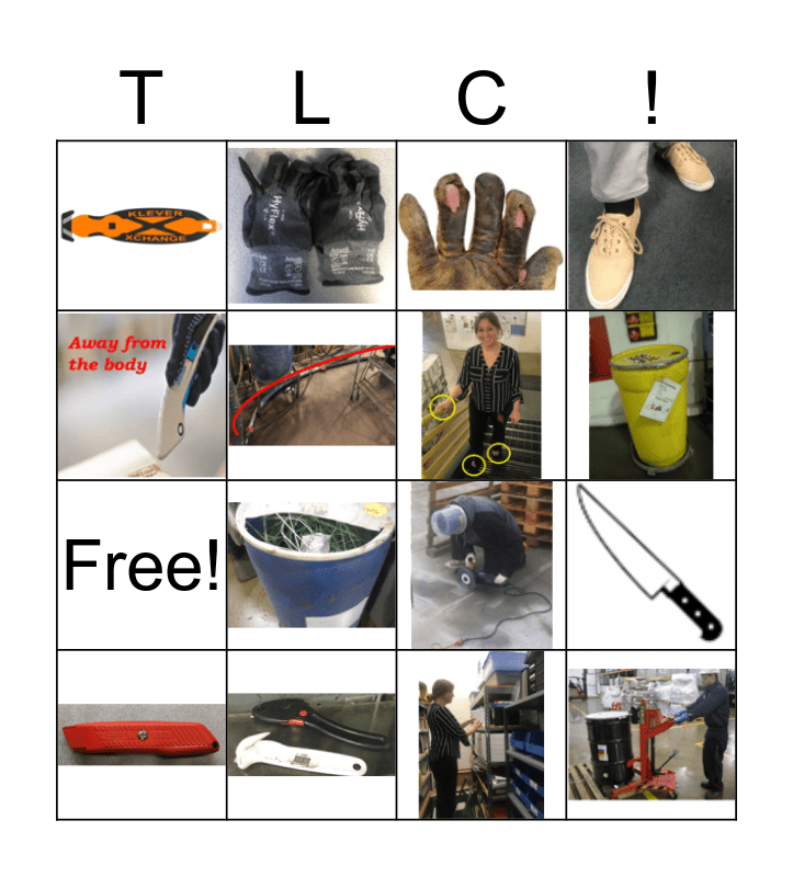 TLC Bingo Card