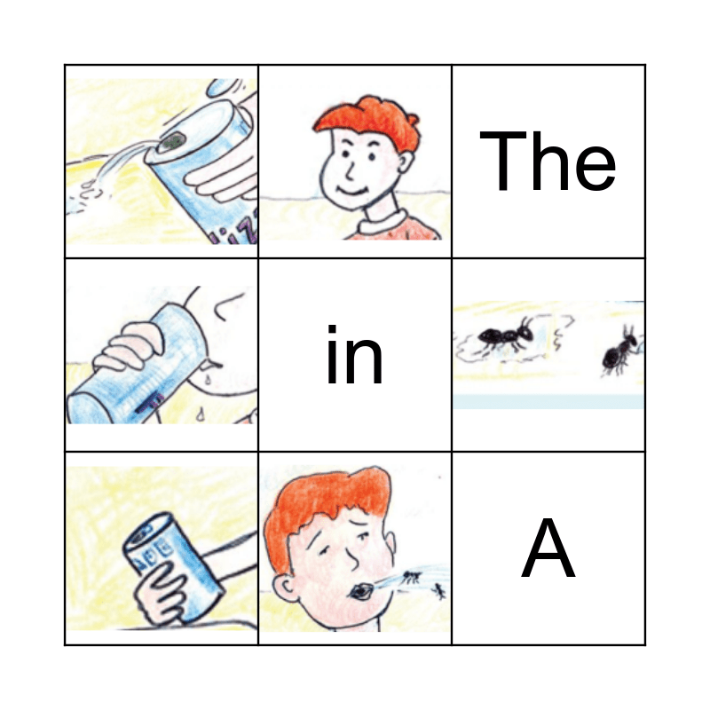 Pat Spat Ants Bingo Card