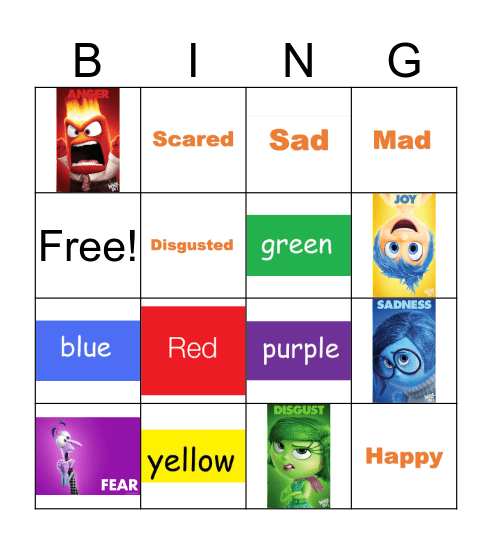 Emotions and Feelings Bingo Card