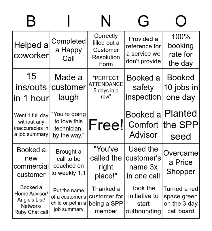 CSR BINGO Card