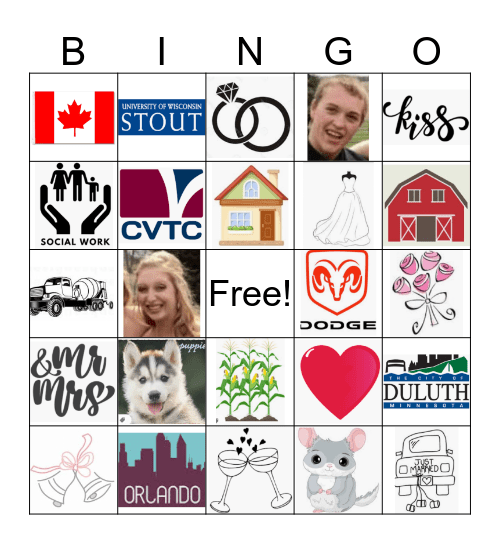 Megan and Butch Bingo Card
