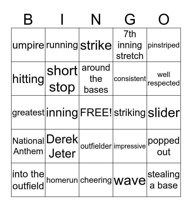 Parts of Speech-noun, verb, adjective, prepositional phrase Bingo Card