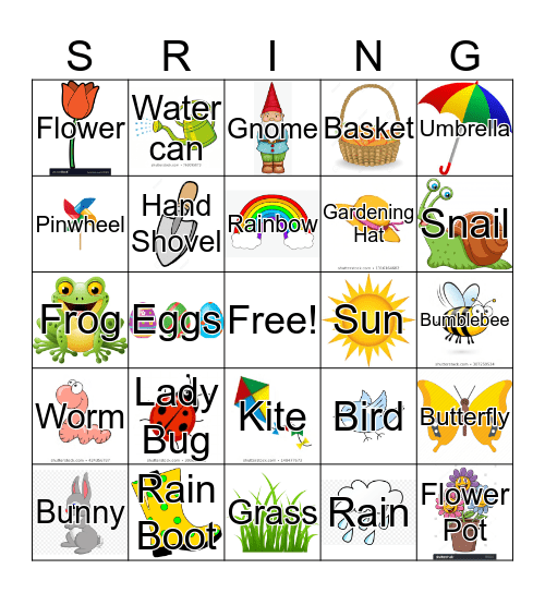 Spring Bingo Card