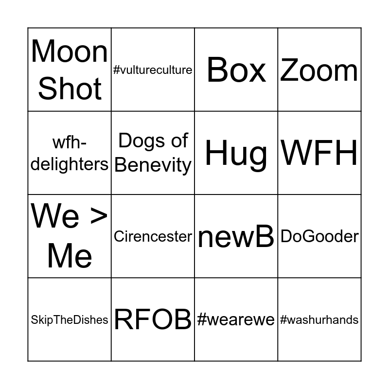 Remote Bingo Card
