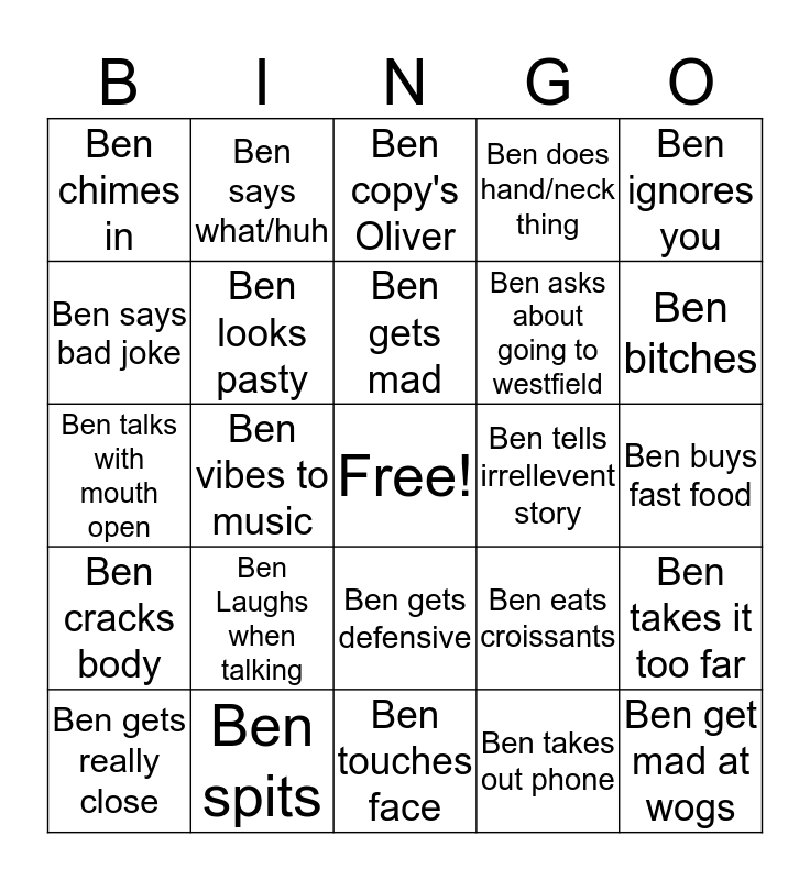 Ranga Roulette Bingo Card