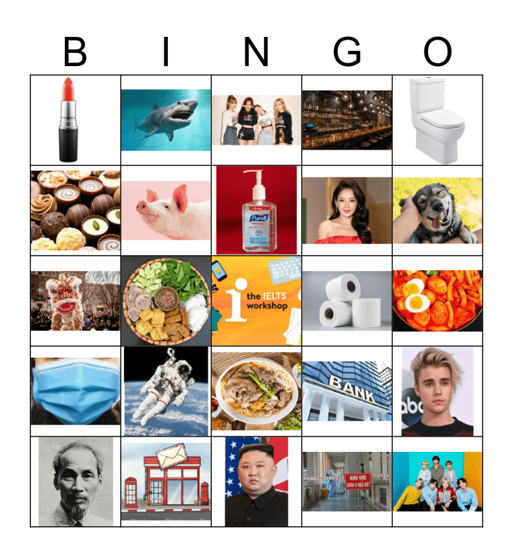 Relative Clause Bingo Card