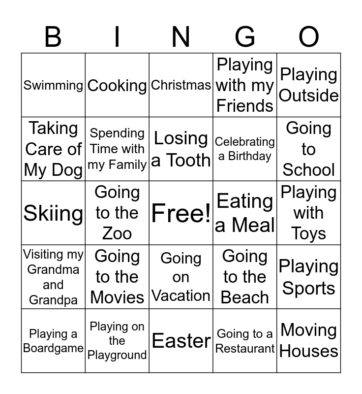 What Should I Write About Bingo Card What Should I Write About Bingo Card