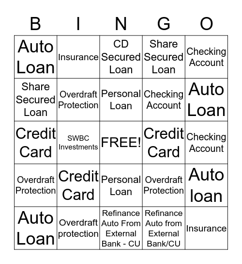 MCC BINGO Card