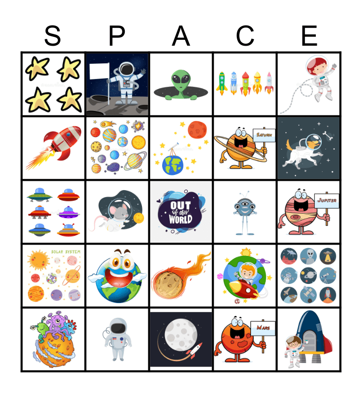 OUTER SPACE BINGO Card