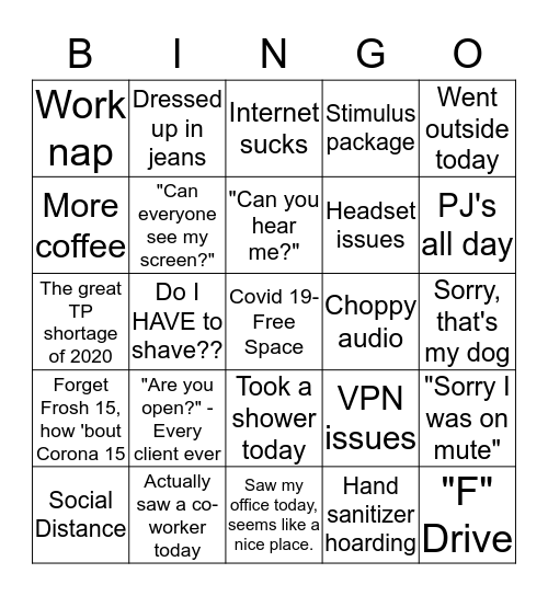 Remote Bingo Card