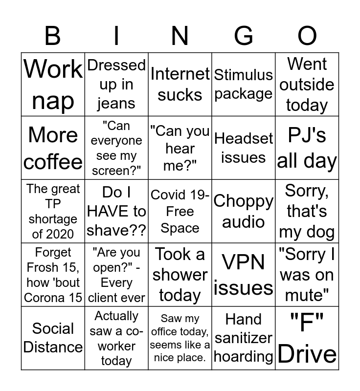 Remote Bingo Card