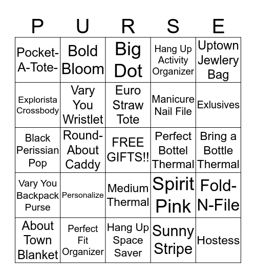 Thirty-One Bingo Card