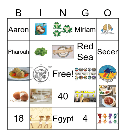 Passover Bingo Card