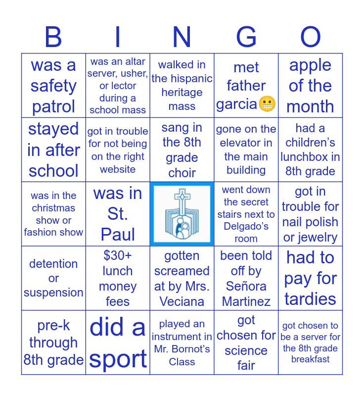St. Agatha Bingo Card