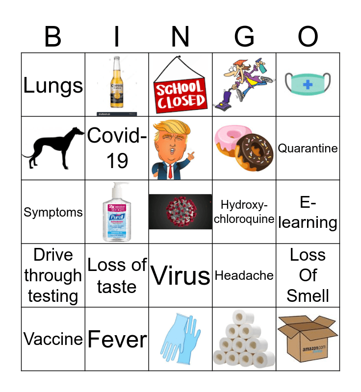 COVID - 19 Bingo Card