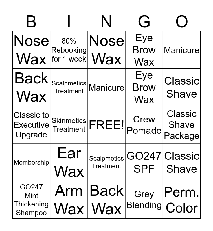 Flex Shift Bingo Card